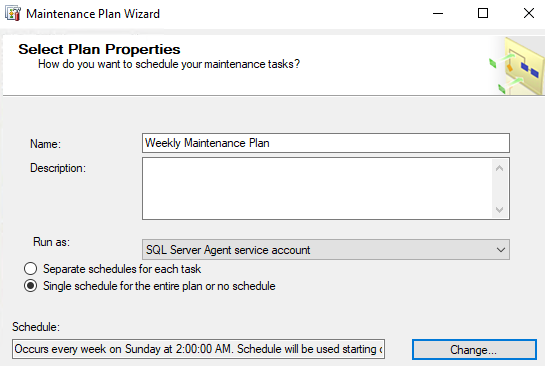 How to Set Up a Weekly Server Maintenance Plan for SQL Server